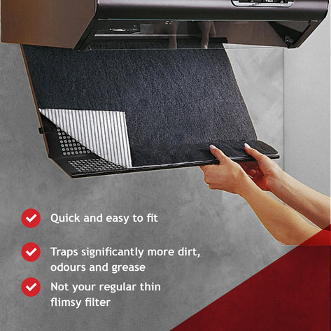 Universal Cooker Hood Filter Kit | Grease & Odour Filter Kit for Kitch ...
