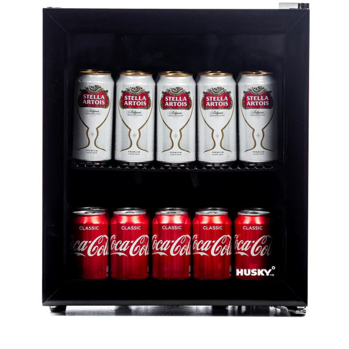 Husky 45 Litre Mini Fridge Drinks Chiller Black HY192 – DWYERS HOMESTORE