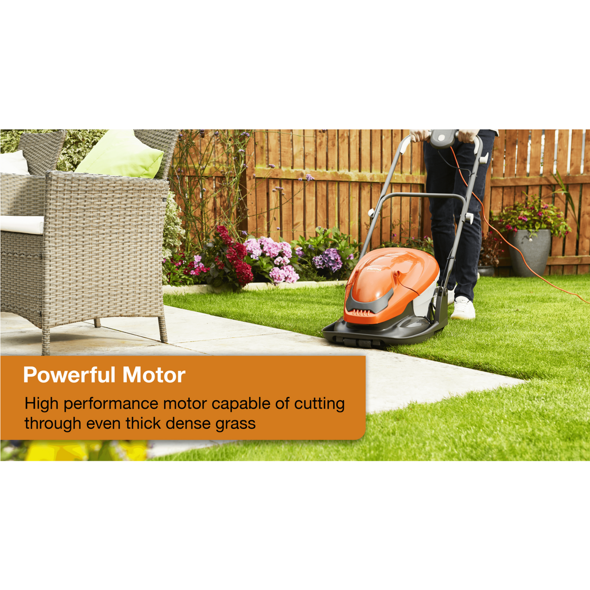 FLYMO EasiGlide Plus 300V Electric Hover Collect Lawnmower – DWYERS ...